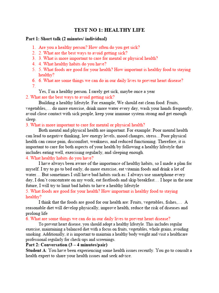 Healthy Life | PDF | Healthy Diet | Diet (Nutrition)