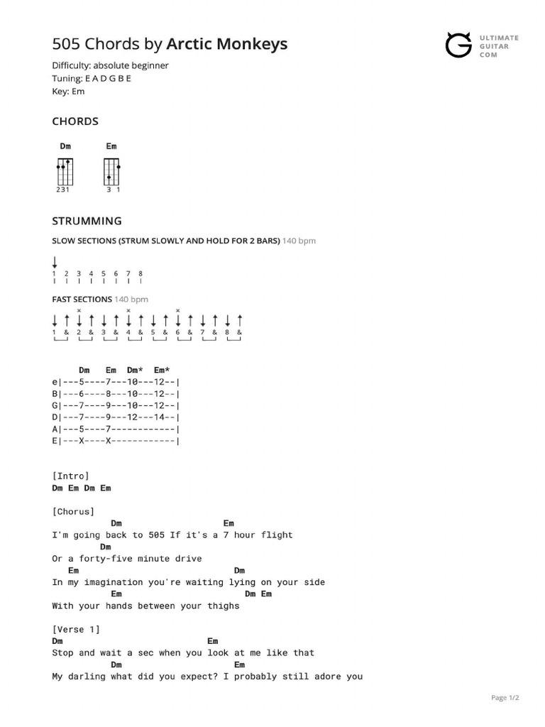 505 Chords | PDF