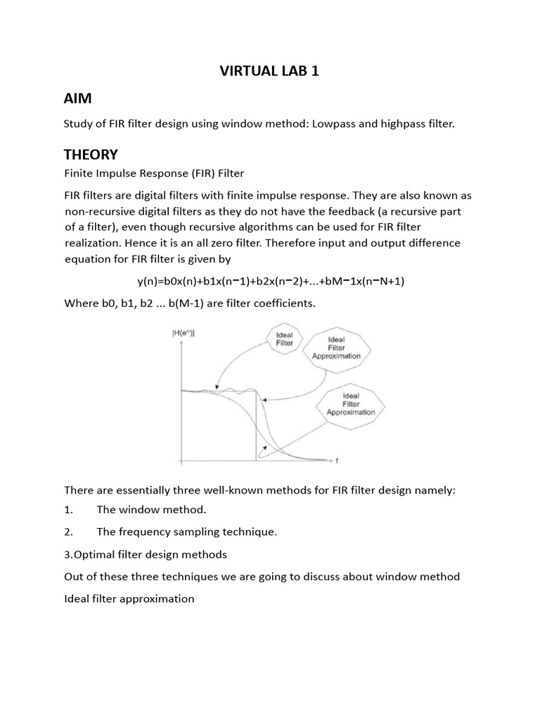 DSP Vlab1 | PDF | Control Theory | Algorithms