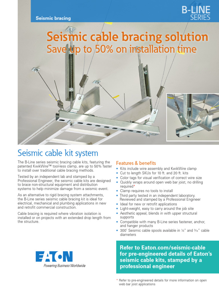 Seismic Cable Bracing Solution Broch Br309002en | Download Free PDF ...