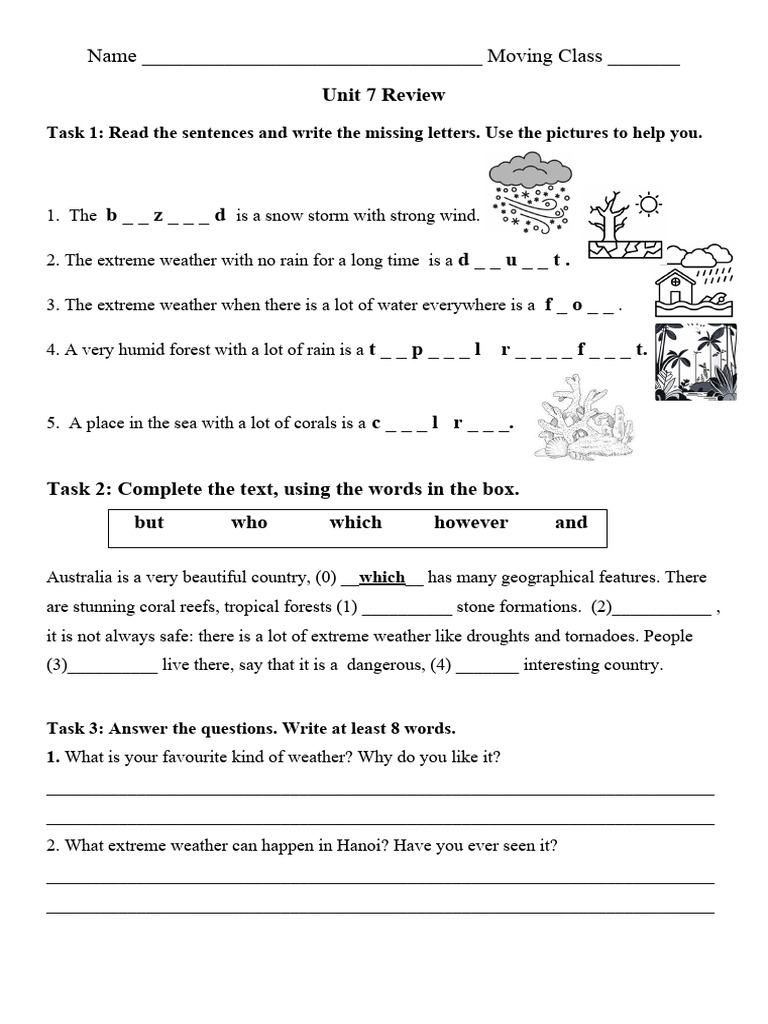 Unit 7 Weather and Geography Review | PDF
