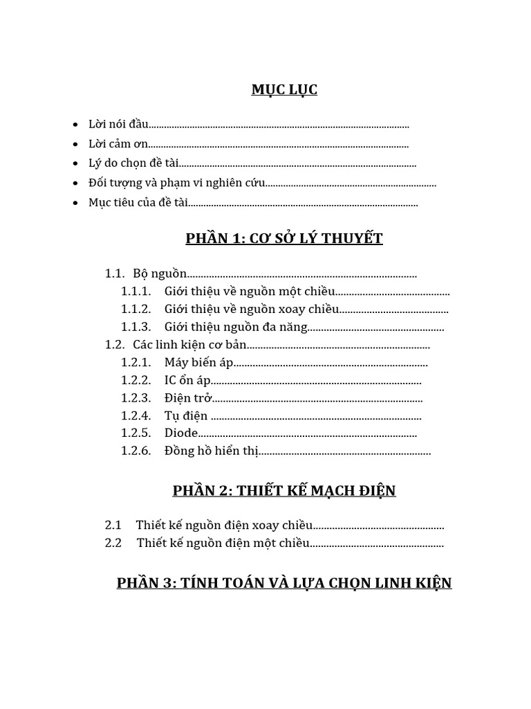 Đ Án Chính TH C | PDF