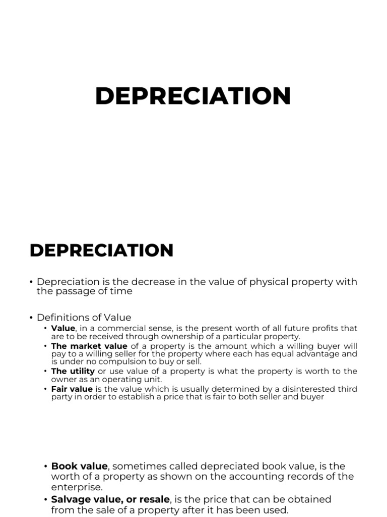 Depreciation | PDF | Depreciation | Value (Economics)