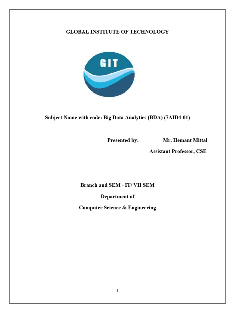 Big-Data-Unit 5 | PDF | Apache Hadoop | Databases