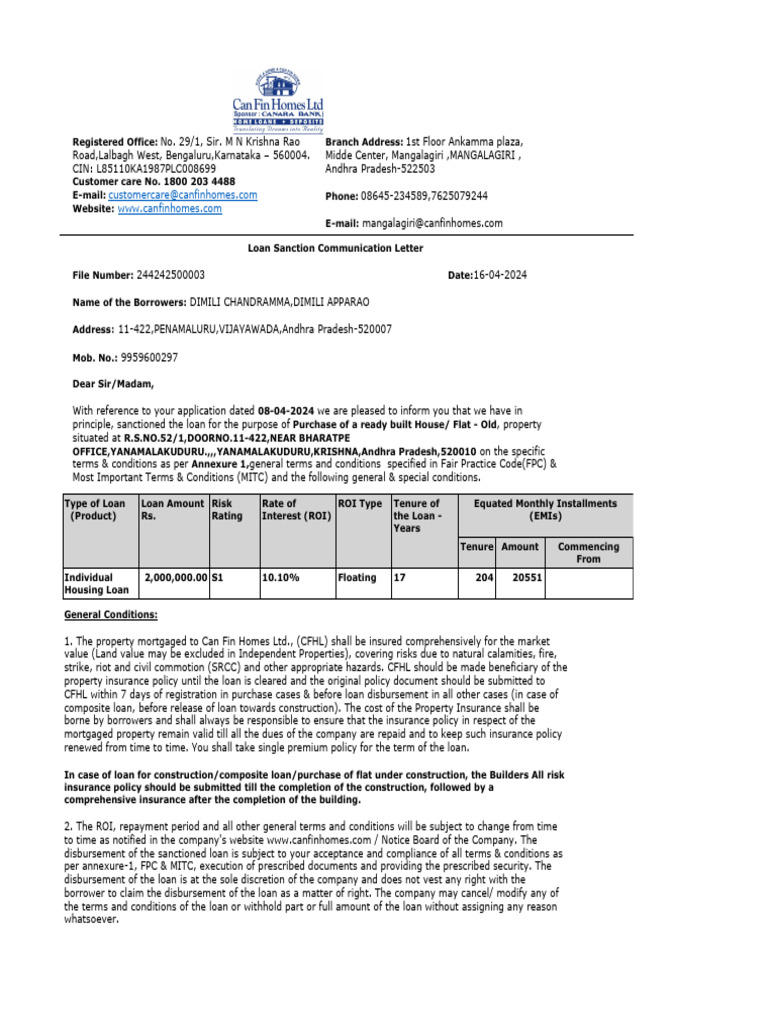 DIMILI CHANDRAMMA | PDF | Loans | Interest