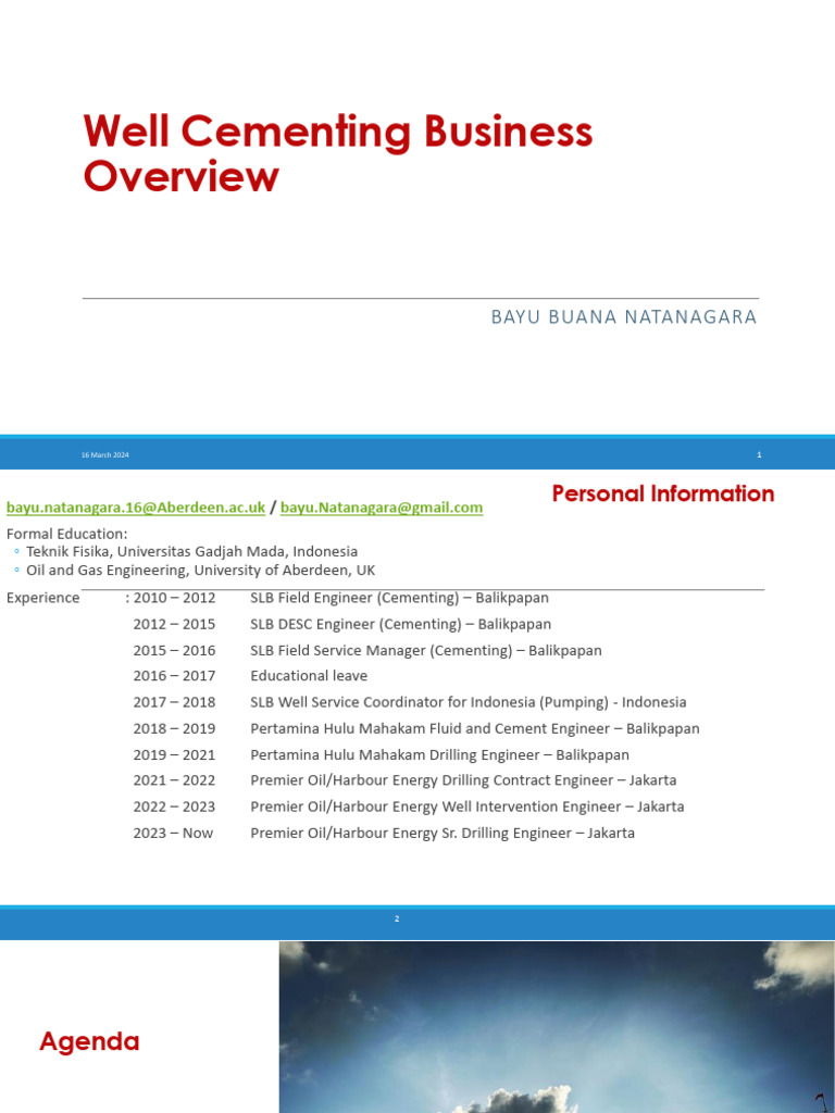 Well Cementing Overview | PDF | Casing (Borehole) | Oil Well