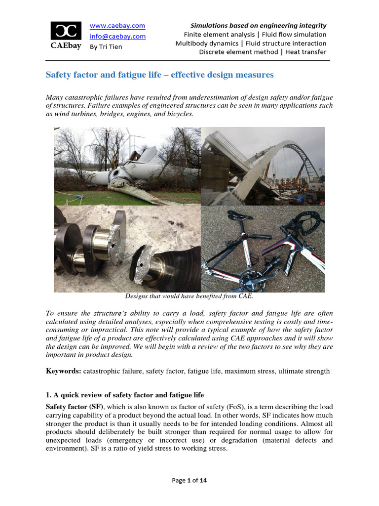 Safety Factor and Fatigue Life - Effective Design Measures-V01 | PDF ...
