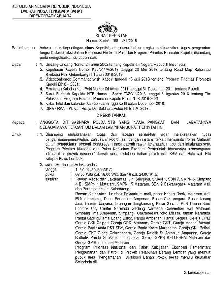 Sprint Pengawalan Dan Patroli | PDF