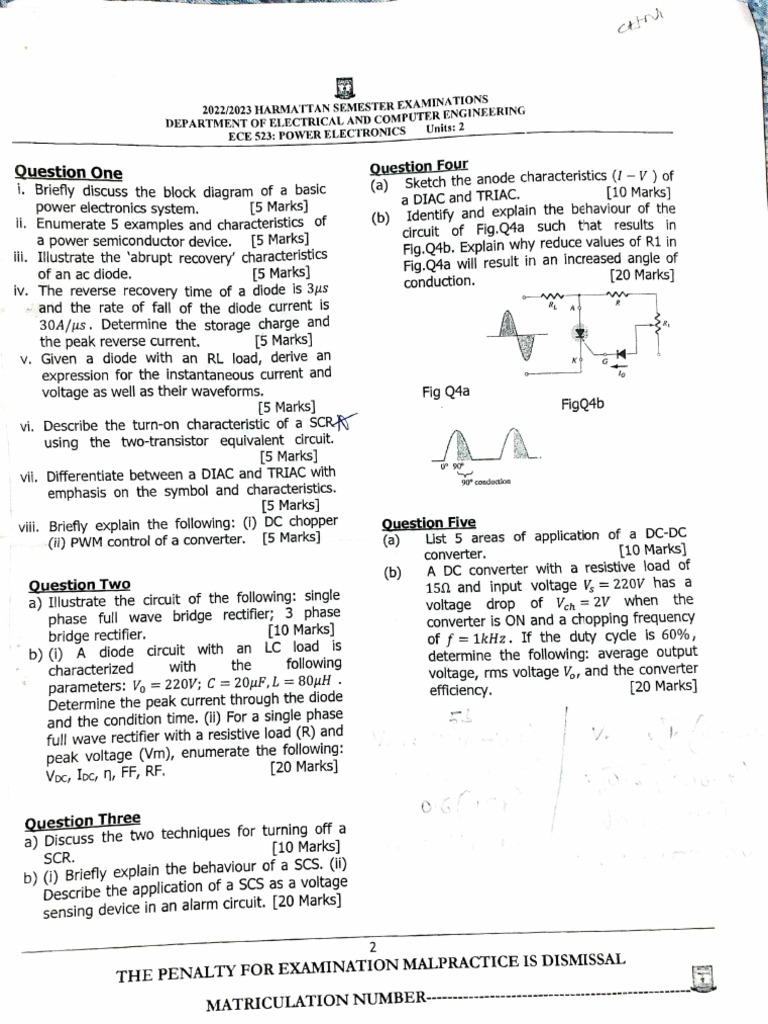 Power Electronics ECE 523 | PDF | Power Electronics | Diode