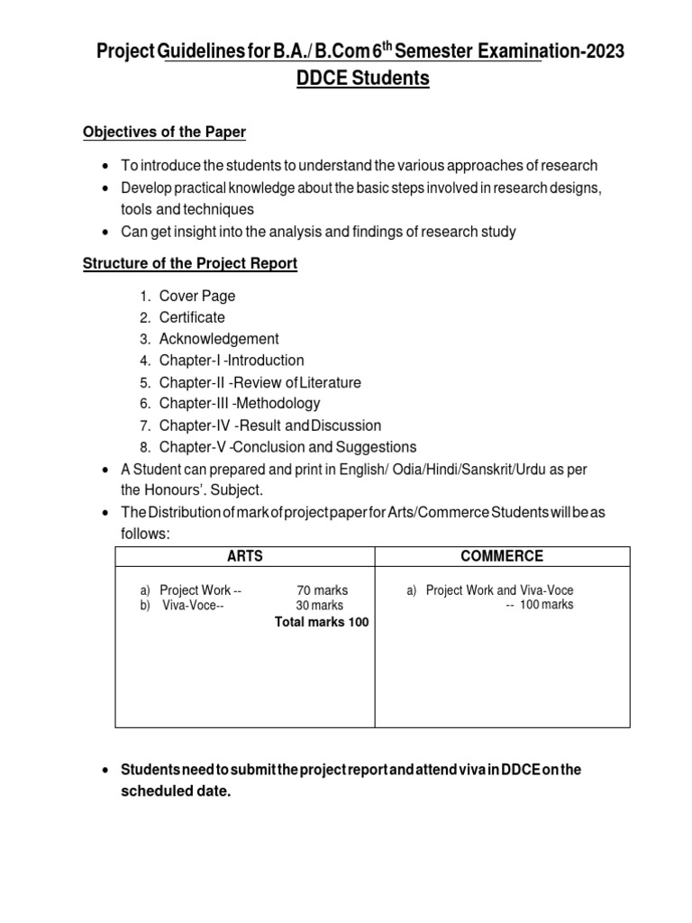 Project Guideline Ba 2023 | PDF | Economy Of India | Woman