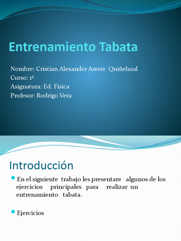 Entrenamiento Tabata | PDF