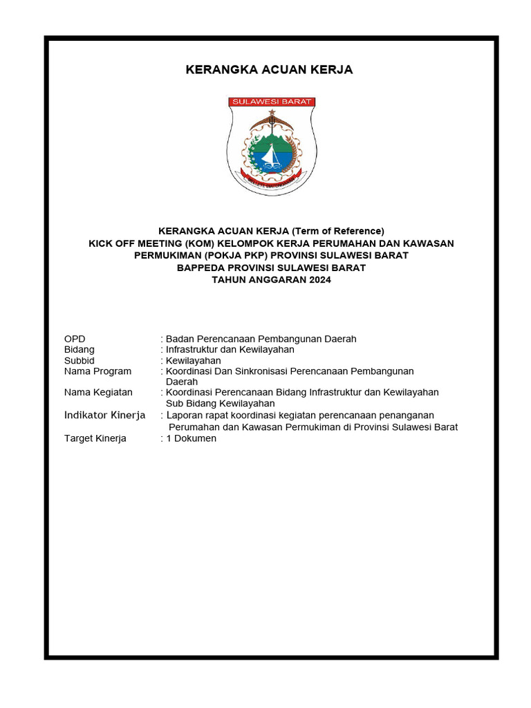 Kak Kom Pokja PKP 2024 | PDF