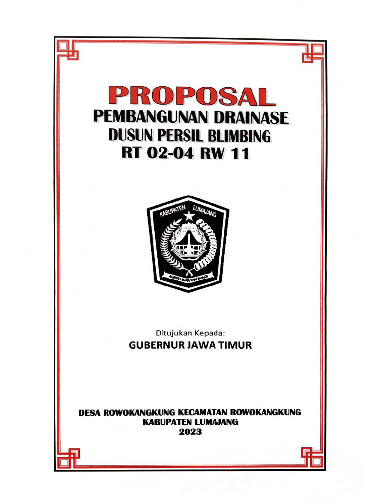Proposal Pembangunan Drainase | PDF