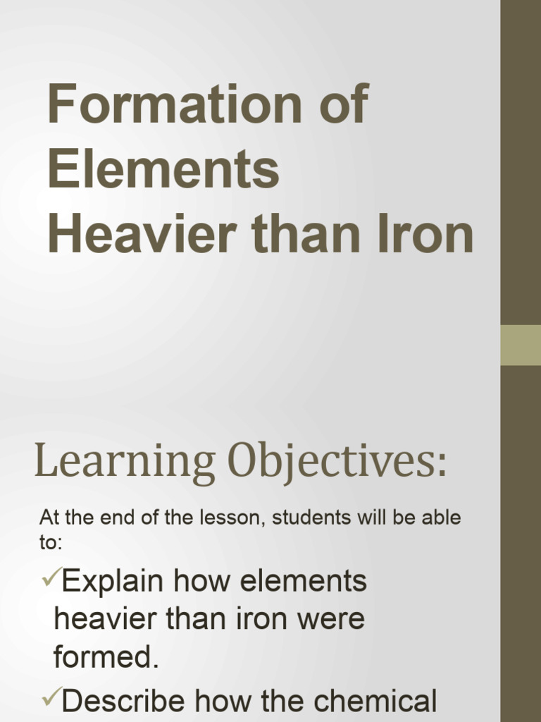 Formation of Elements Heavier Then Iron | PDF | Chemical Elements | Neutron