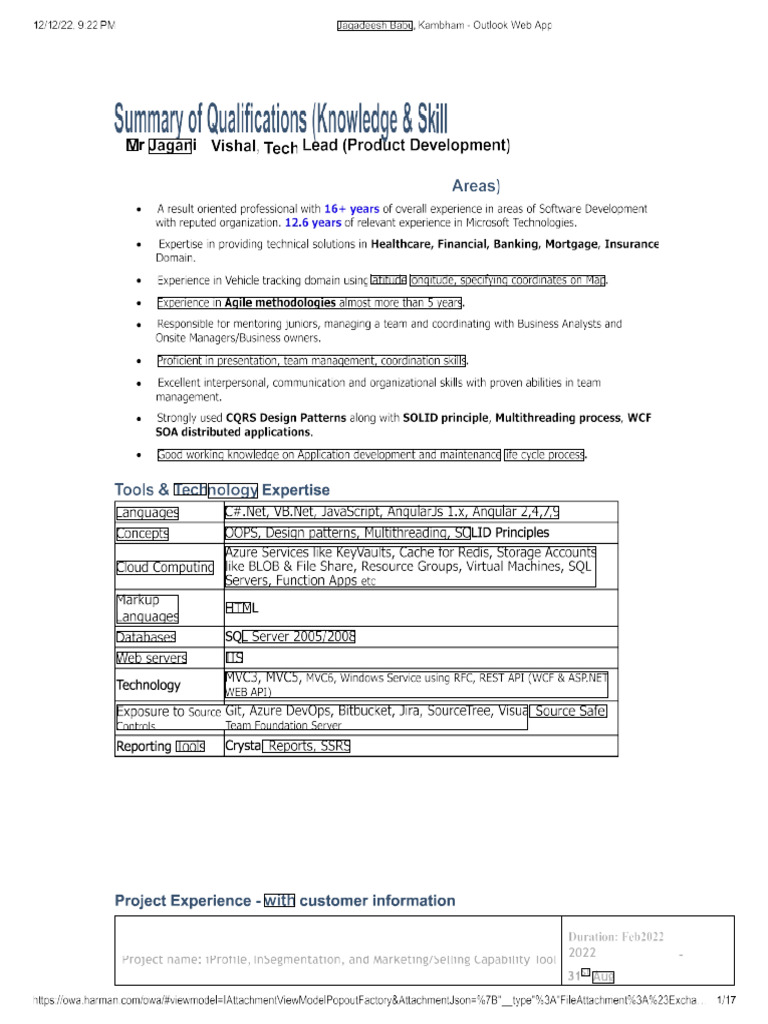 Resume Model | PDF