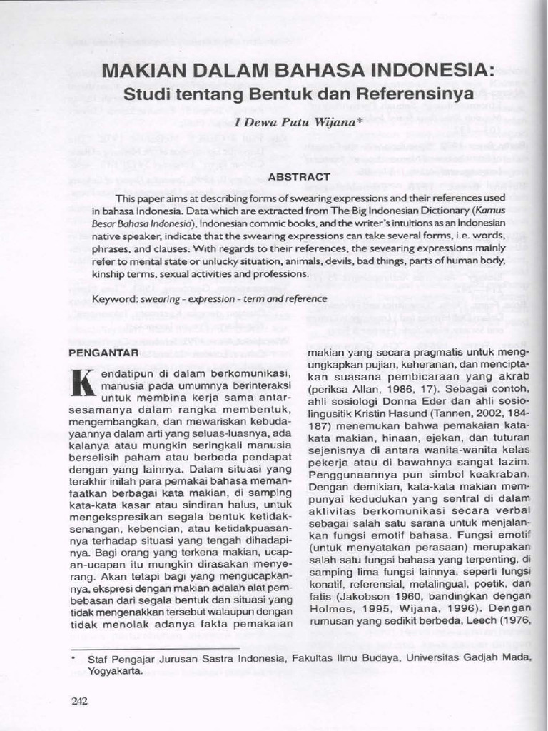 Makian DLM BI Putu Wijana | PDF