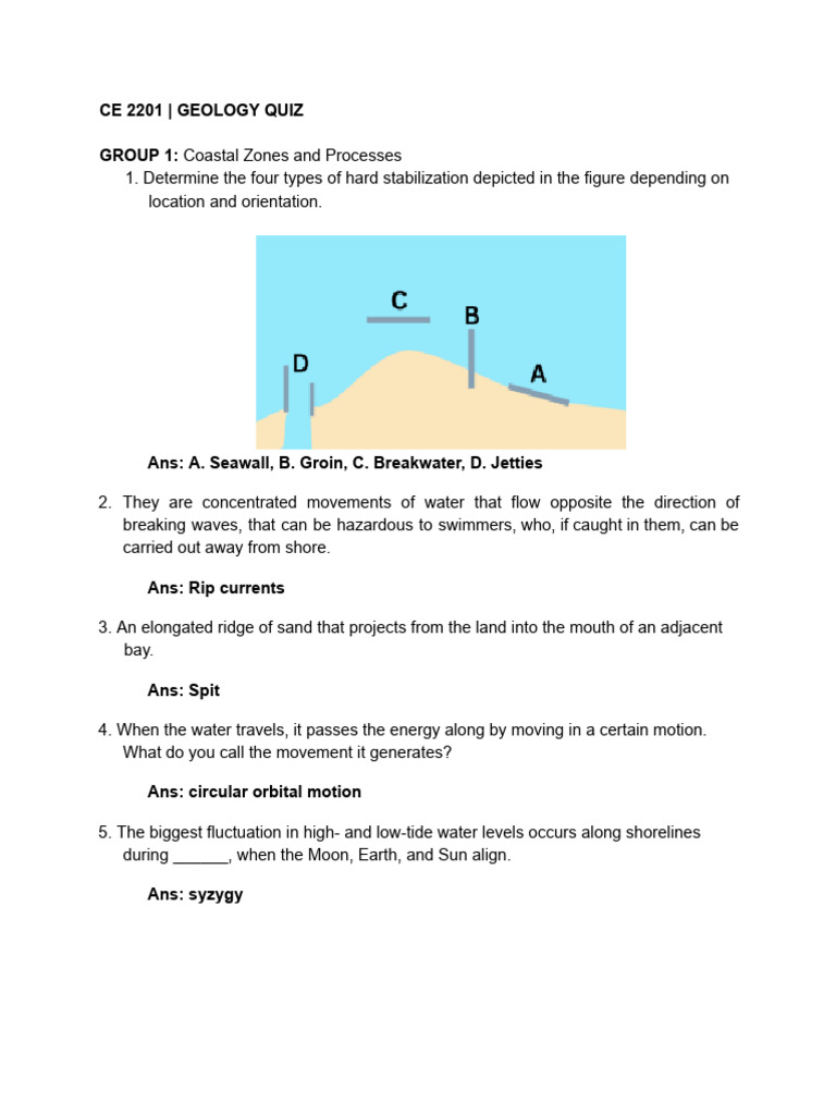 GEOLOGY-QUIZ | PDF | Glacier | Landslide