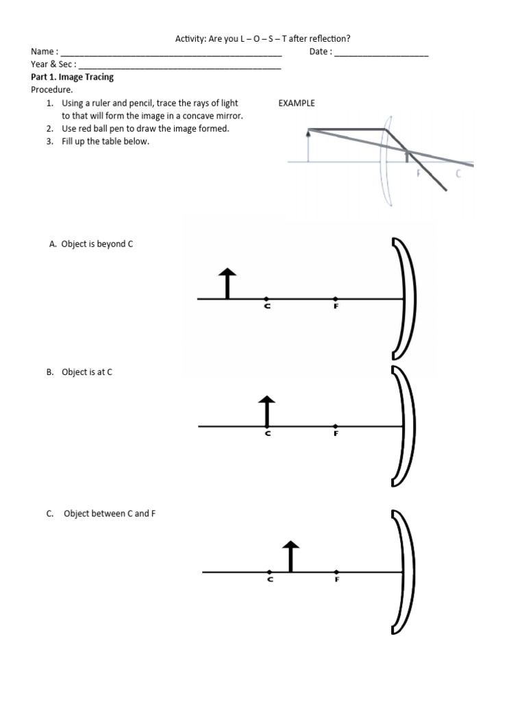 Curved-Mirrors Physics | PDF | Mirror | Glass Engineering And Science