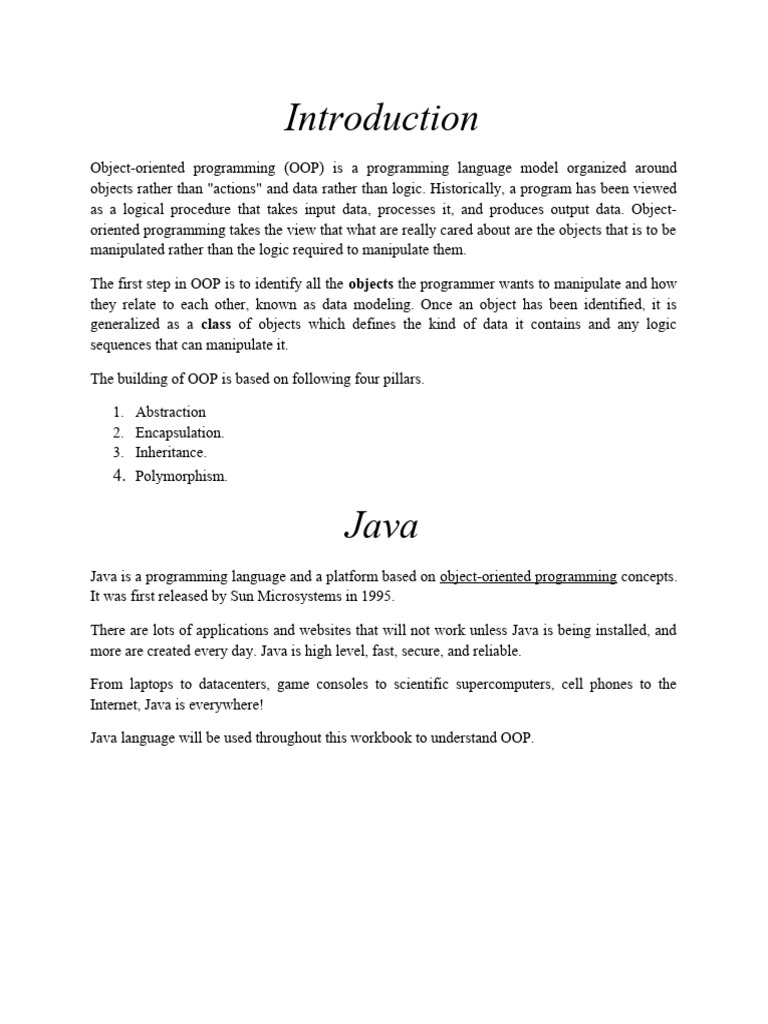 Lab 1to 4 Pdf Class Computer Programming Java Programming Language 