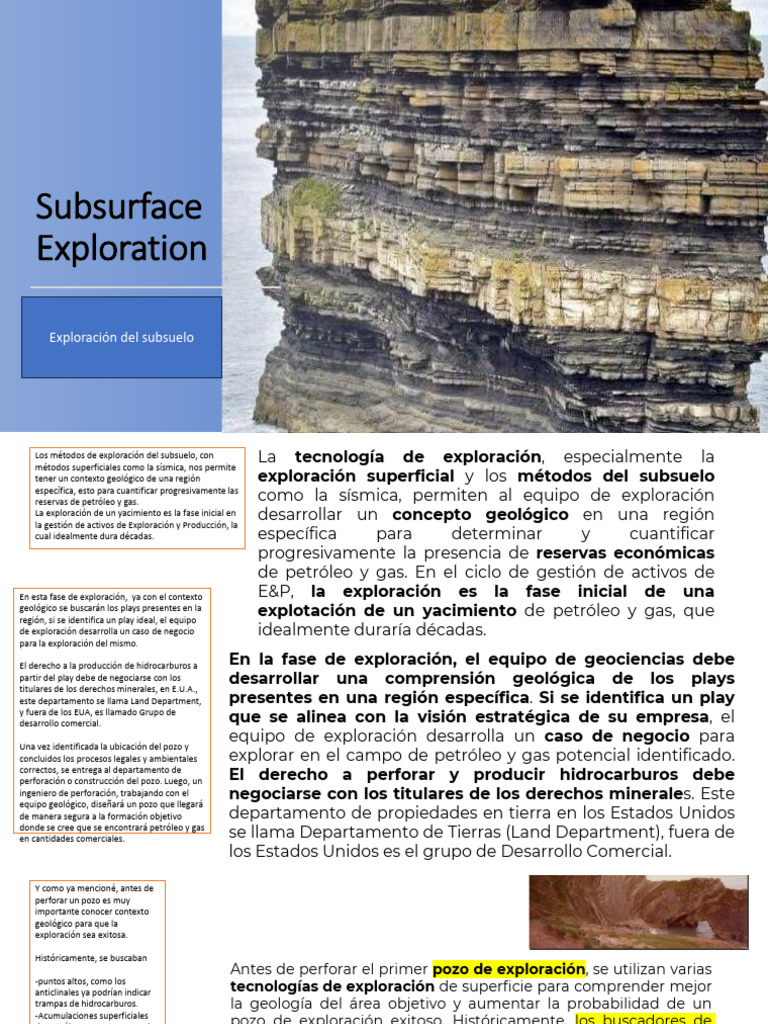 Clase 1.3 1.4 Métodos de Geología Superficial y Geología Del Subsuelo ...
