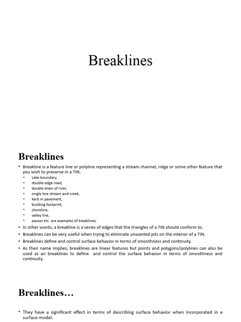Breaklines | PDF | Area | Lidar