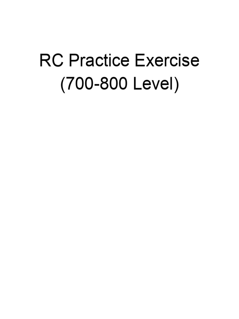 RC Practice Exercise (700-800 Level) | PDF | Liquid Crystal Display ...