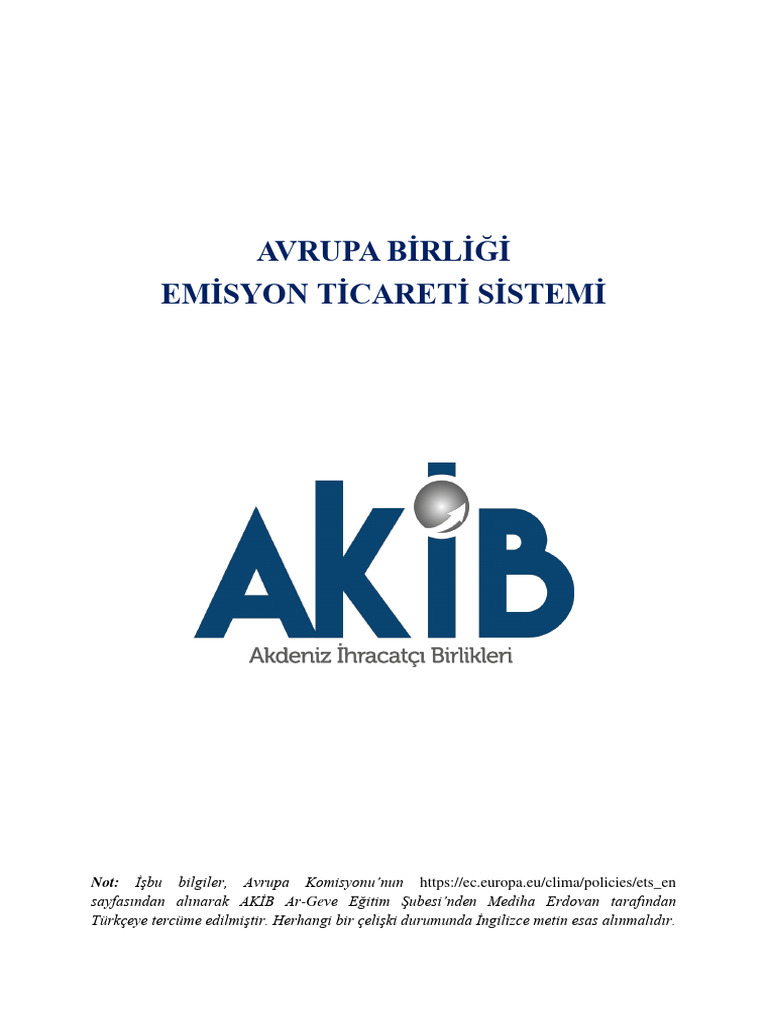 Emisyon Ticareti Sistemi - AKİB | PDF