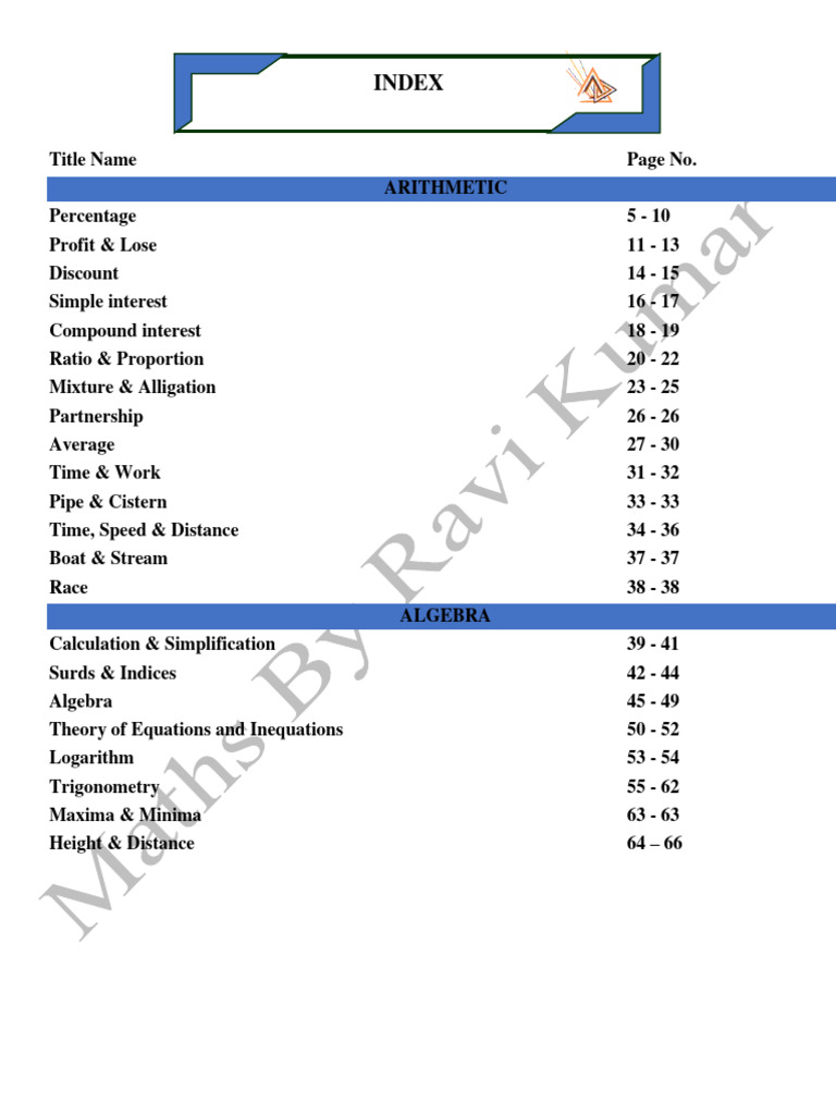 Quant Formula Book by Ravi Kumar-5 | PDF | Triangle | Elementary ...