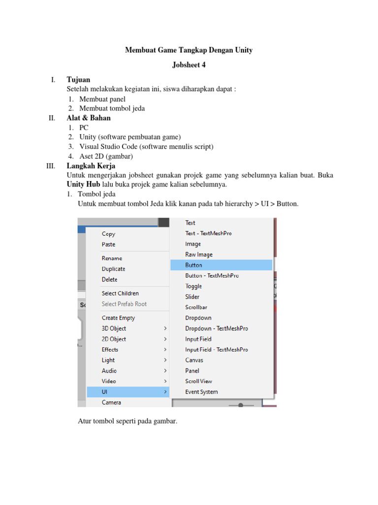 Jobsheet 4 - Panel & Tombol | PDF