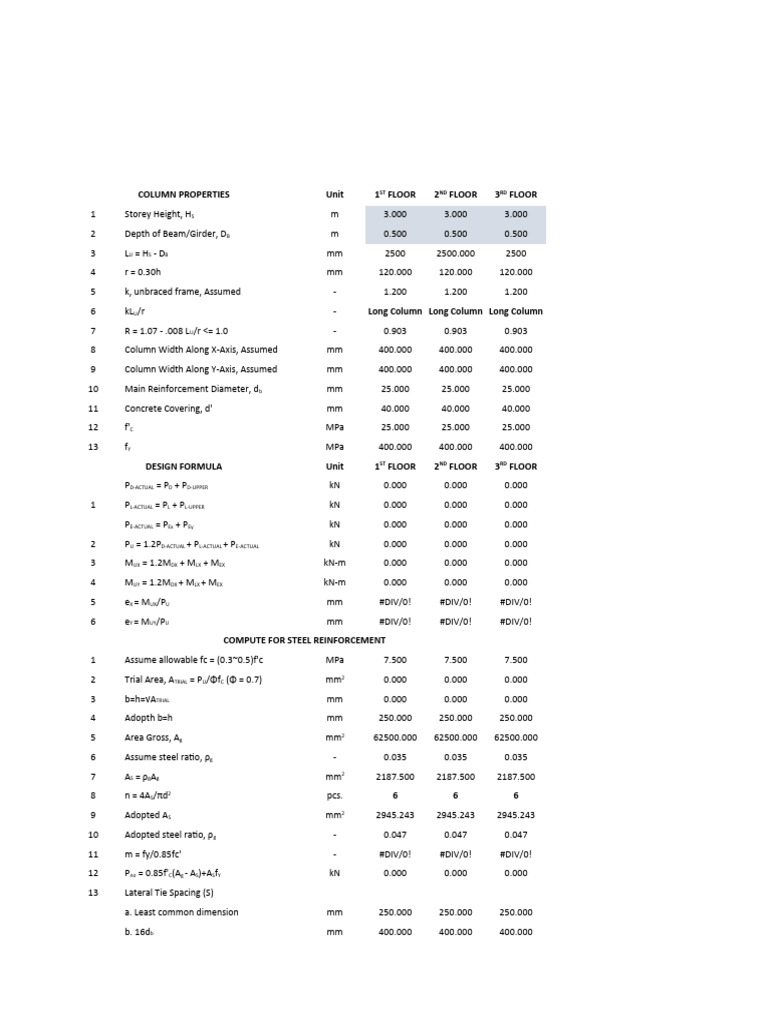 COLUMN1 | PDF | Structural Engineering | Civil Engineering