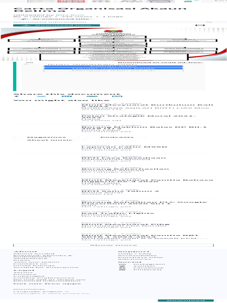 Carta Organisasi Akaun Delima PDF | PDF