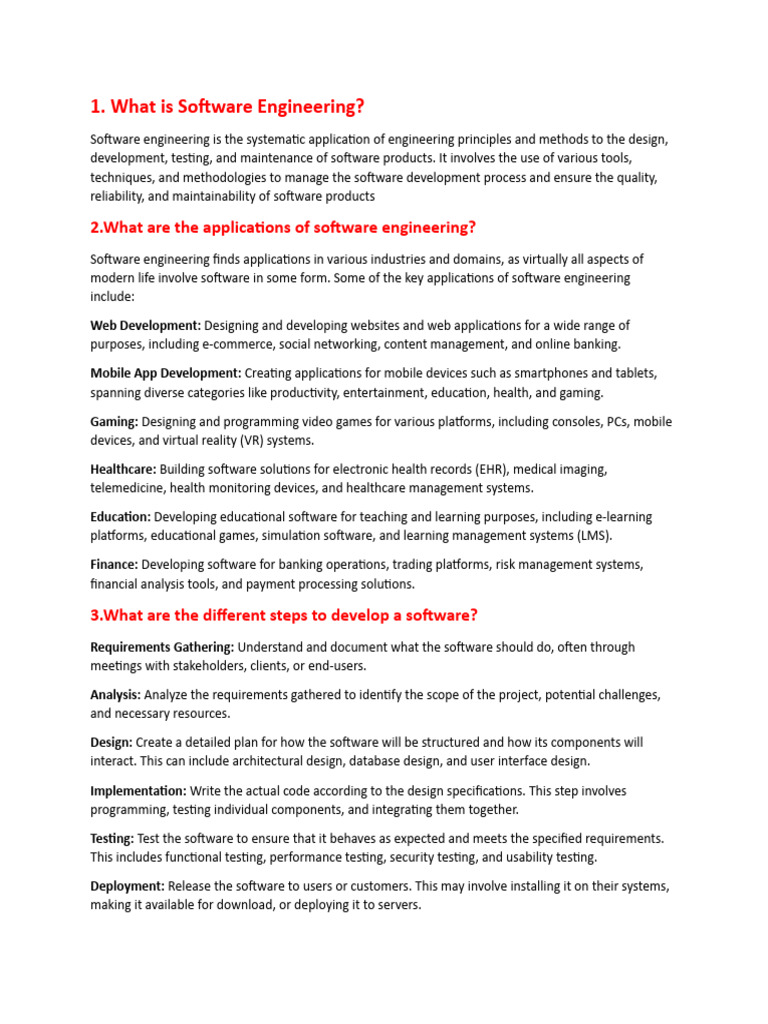 Software Engineering | Download Free PDF | Mobile App | Inheritance (Object Oriented Programming)