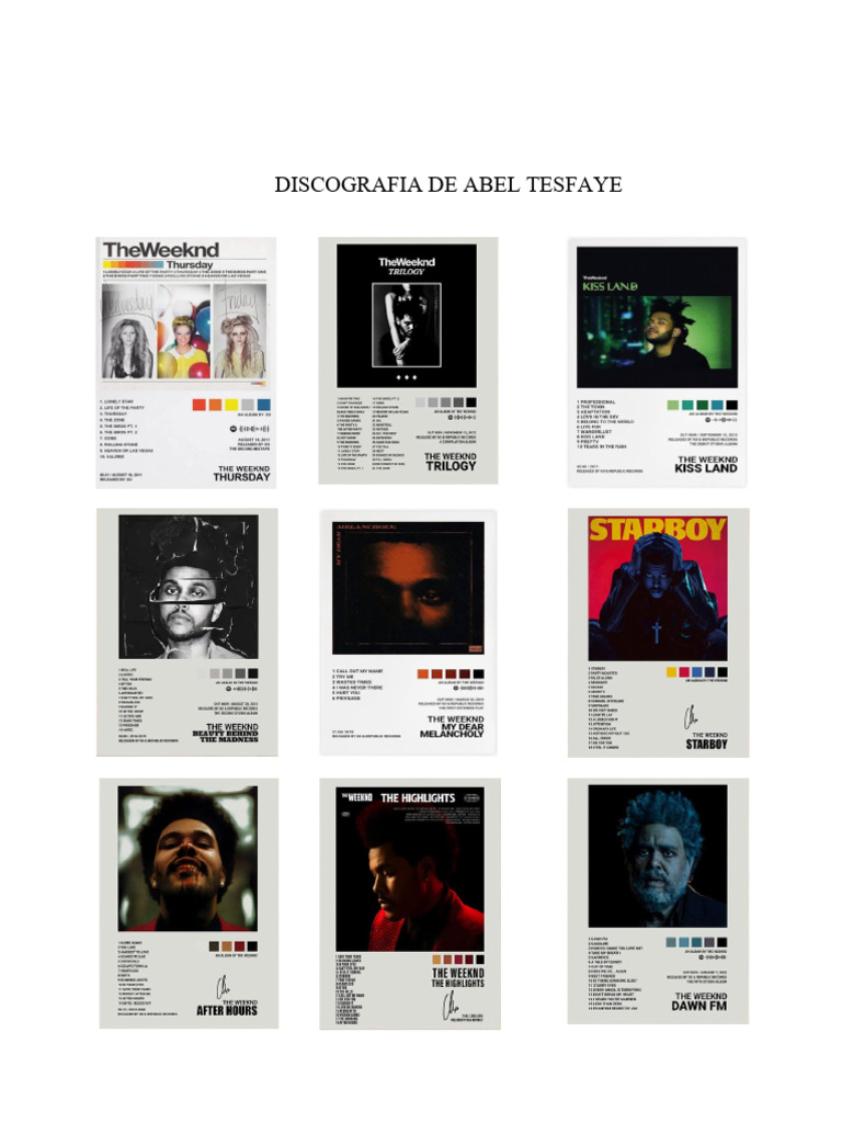 Discografia The Weeknd | PDF