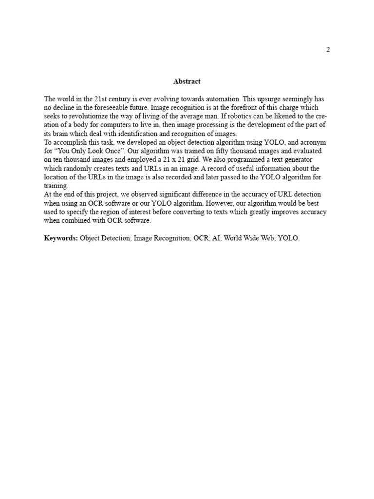 Object Detection And Recognition Using Yolo Detect And Recognize Pdf Machine Learning