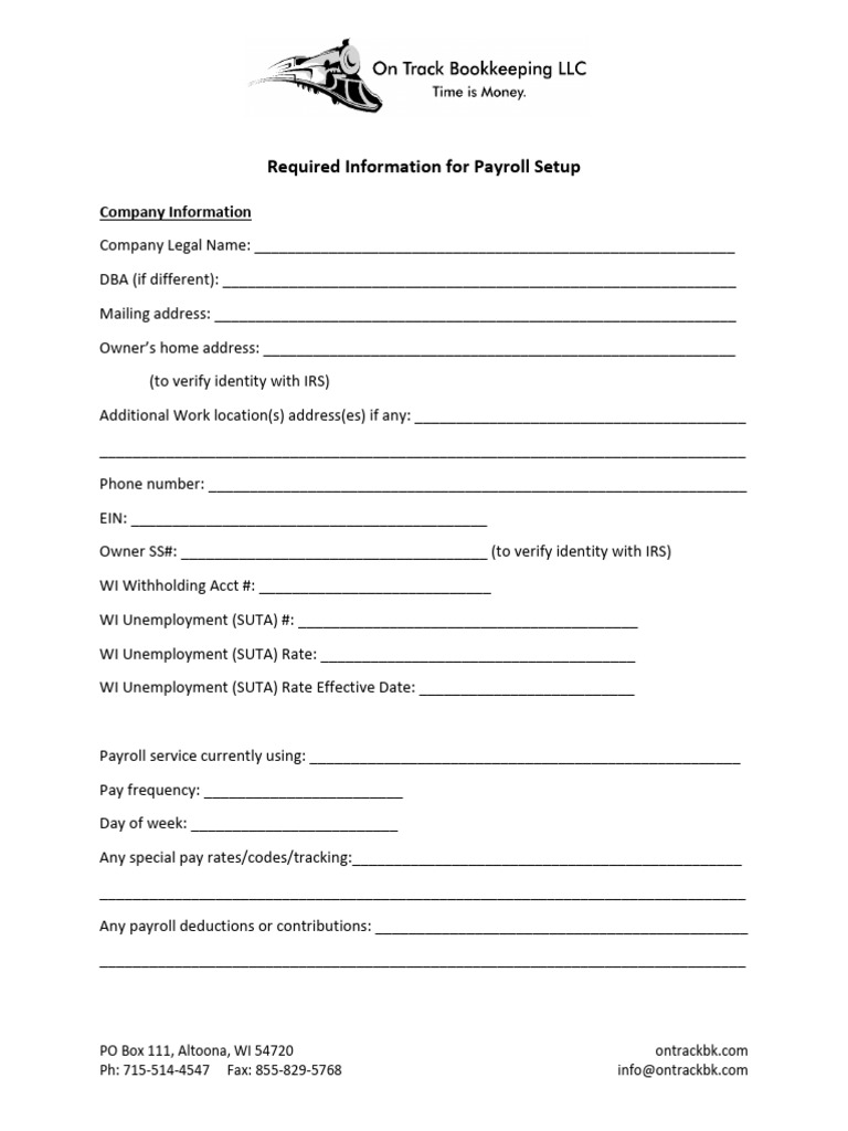 Payroll Client Setup Checklist | Download Free PDF | Payroll Tax | Public Finance