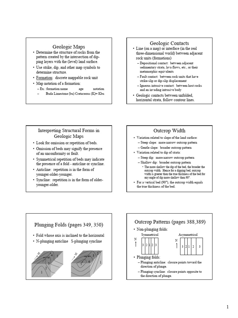 Understanding Geologic Maps and Structures | PDF | Fault (Geology ...