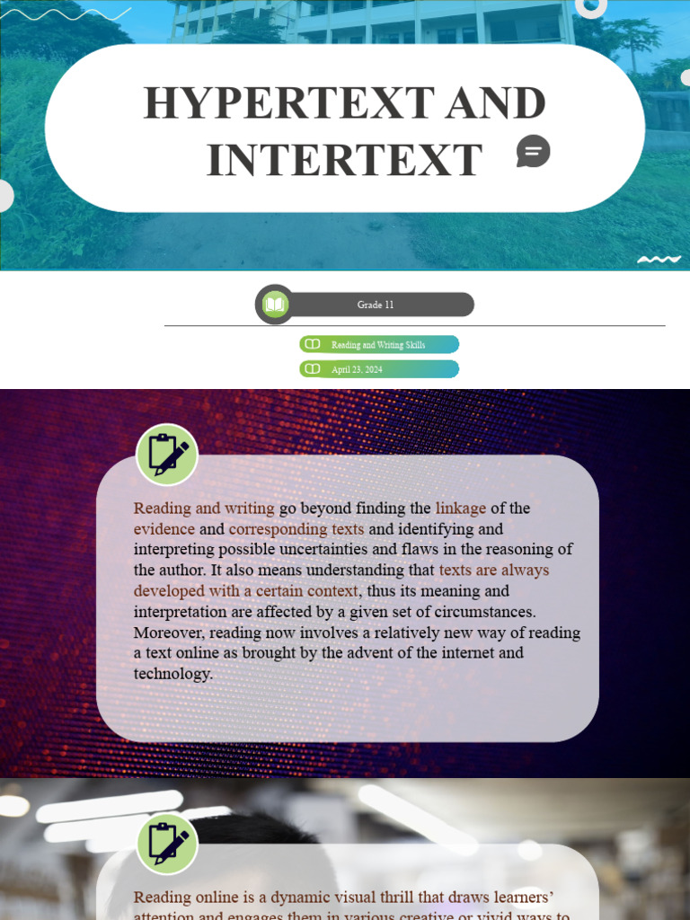 HYPERTEXT and INTERTEXT | PDF | World Wide Web | Internet & Web