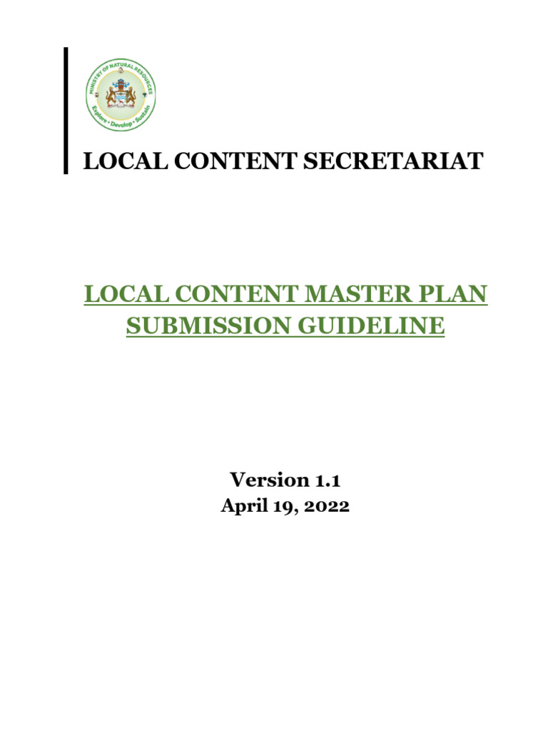 Master Plan Local Content | PDF | Procurement | Employment