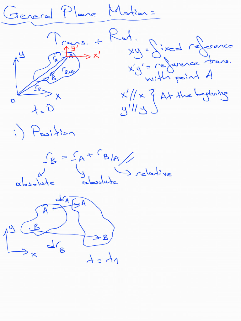 Rigid Body Kinematics General Plane Motion - 231212 - 100227 | PDF