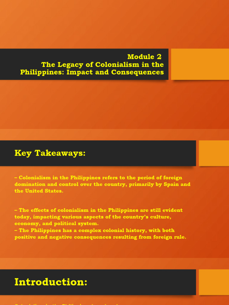 Module 2 Philippines Colonialism | PDF | Philippines | Colonialism