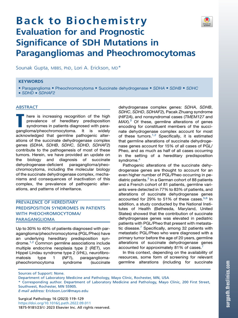 Back To Biochemistry Evaluation For and Prognostic Signif 2023 Surgical ...