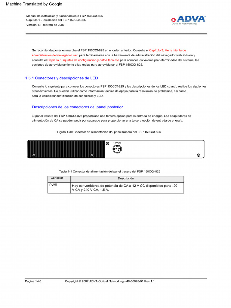 Manual - LED - ADVA FSP 150cc - ES | PDF | Diodo emisor de luz | Fuente ...
