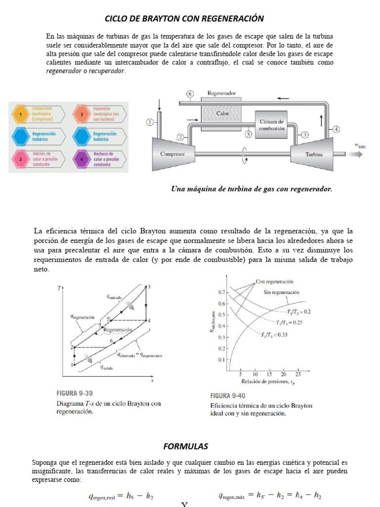 Eficiencia del Ciclo Brayton Regenerativo | PDF