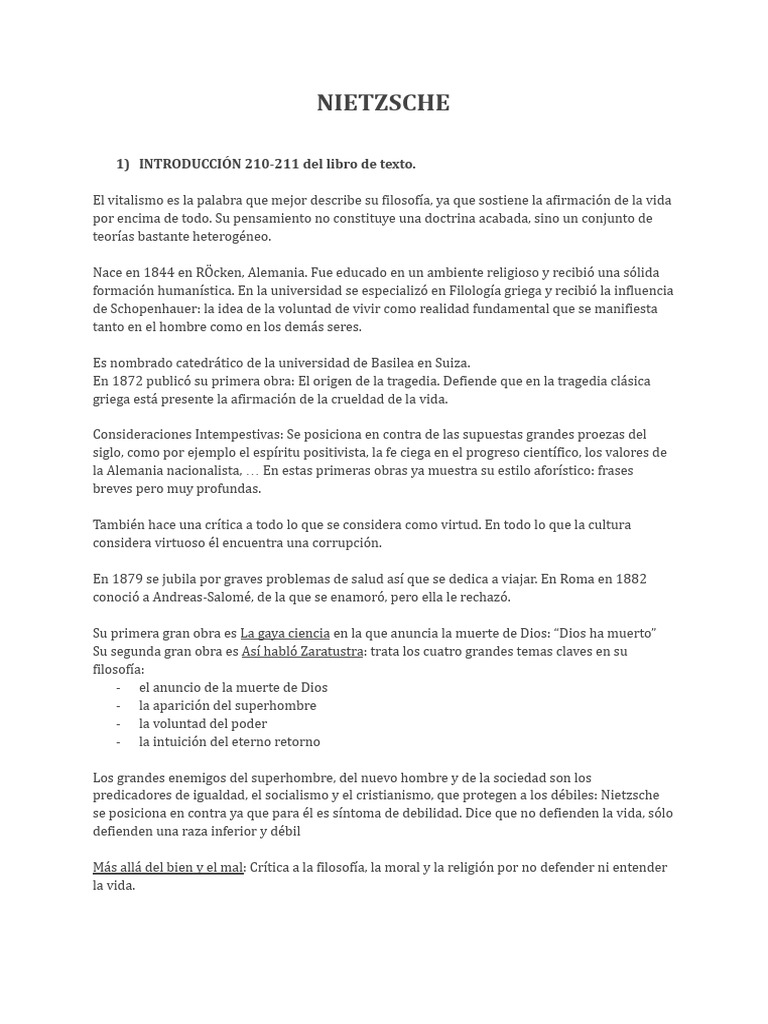 NIETZSCHE | PDF | Friedrich Nietzsche | Moralidad