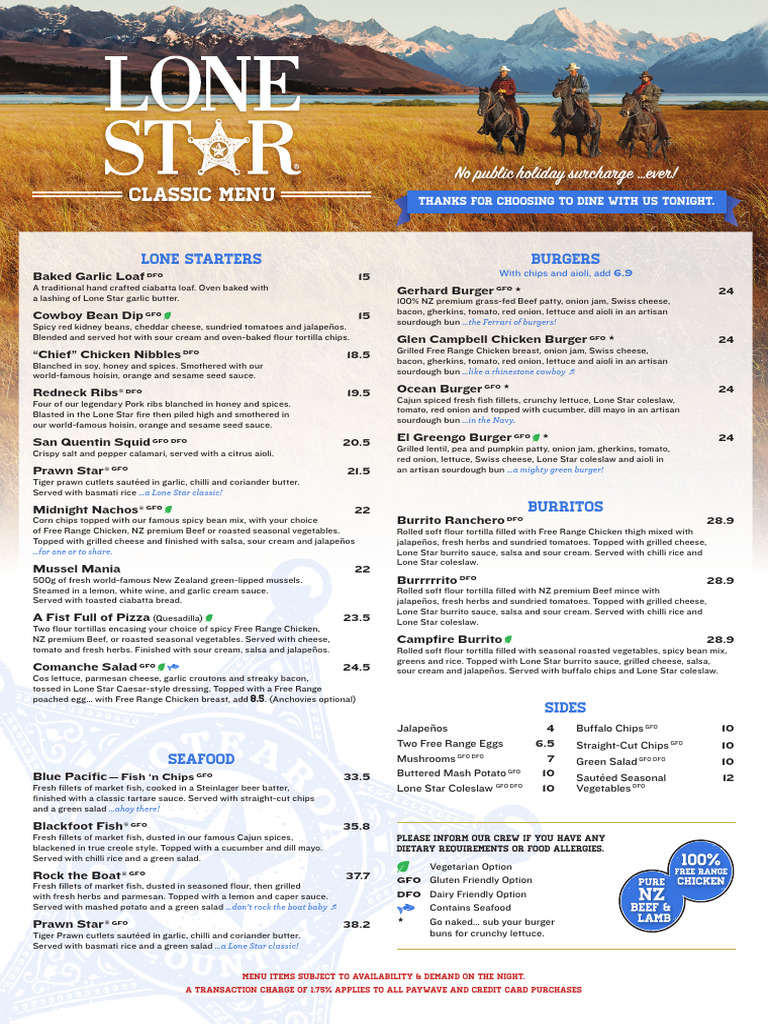 LS Classic Menu - Apr 2023 1 | PDF | Hamburgers | Burrito