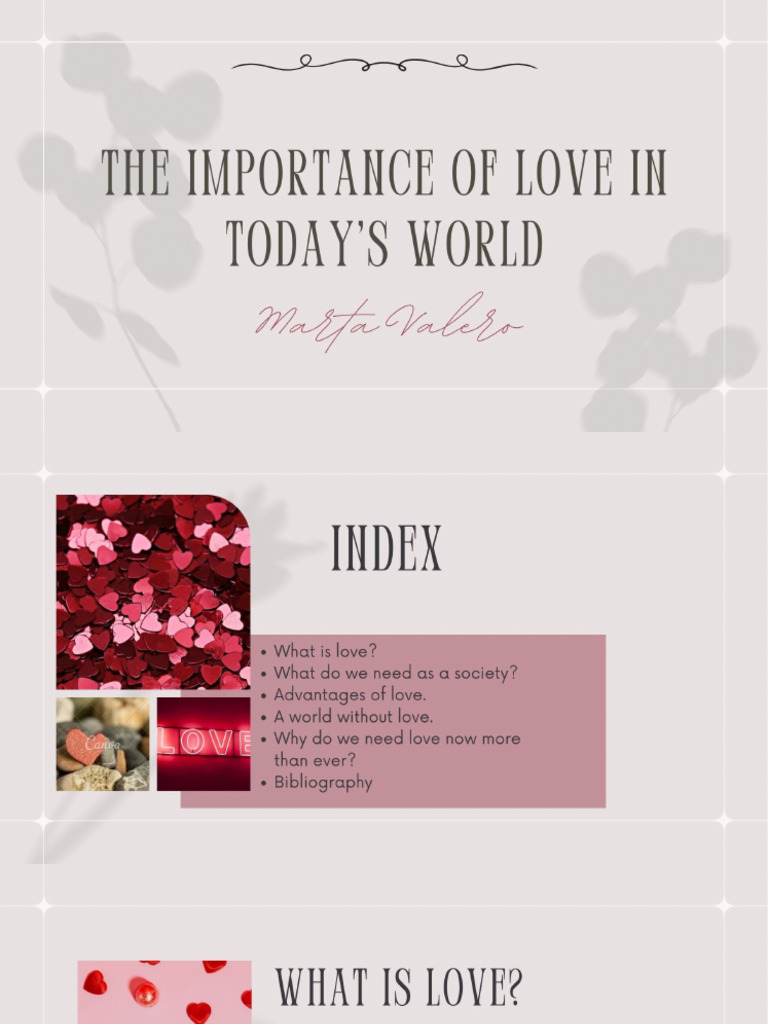 The Importance of Love in Today's World | PDF