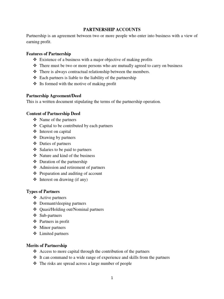 PARTNERSHIP ACCOUNTS | PDF | Debits And Credits | Goodwill (Accounting)