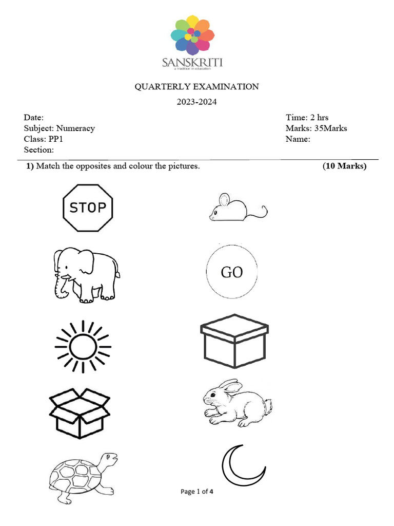 PP1 Numeracy QP | PDF