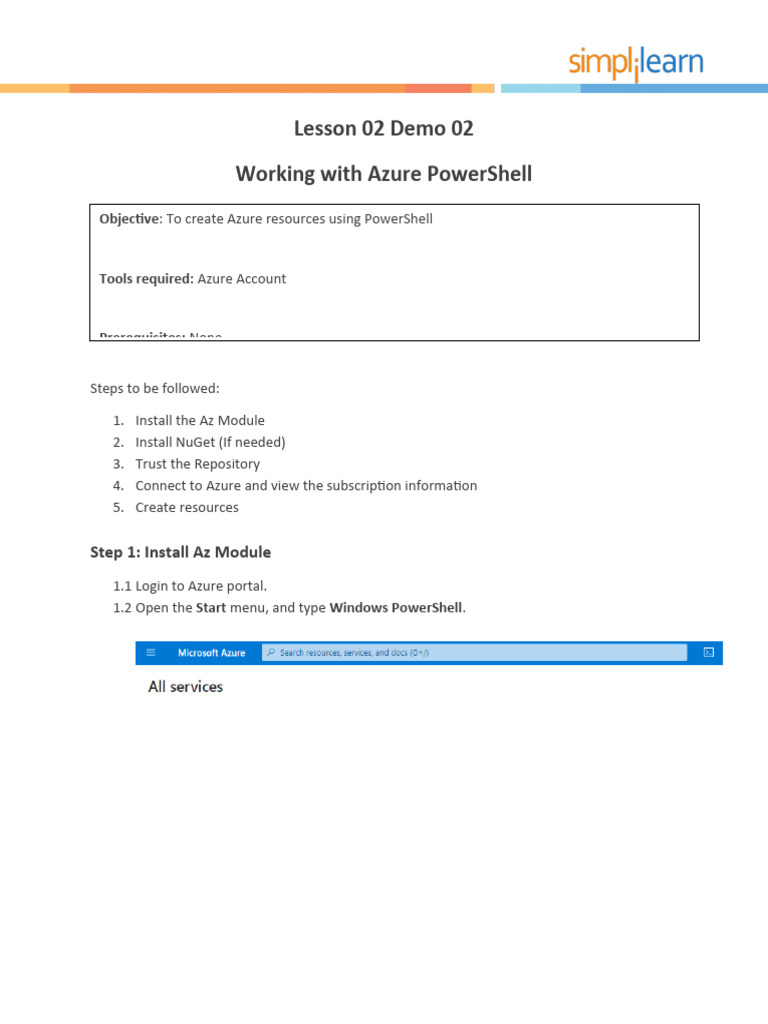 Using Azure PowerShell for Resource Management | PDF | Software ...