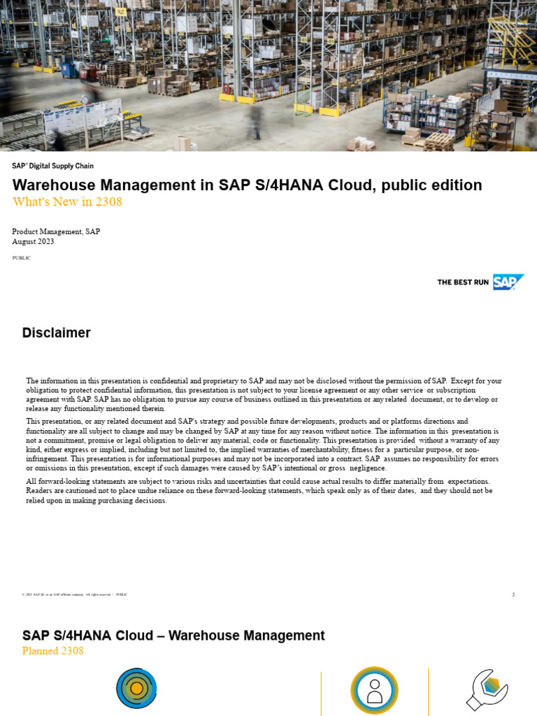 WM_S4HANA_Cloud_2308 | PDF | Warehouse | Computing